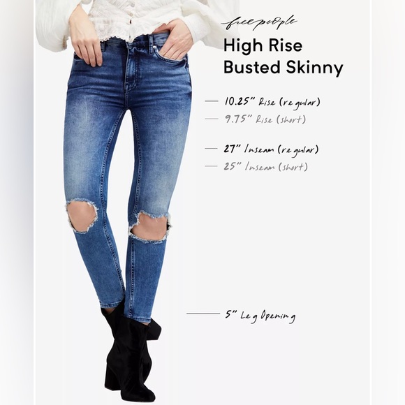 Free People | Jeans | Free People Busted Knee Skinny Jeans | Poshmark